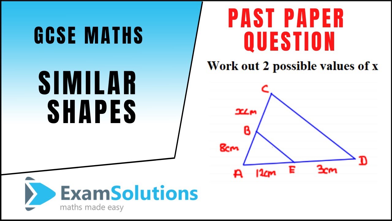 Similar shapes Past Paper Question | A BIT OF A STICKY ONE🤔 ...
