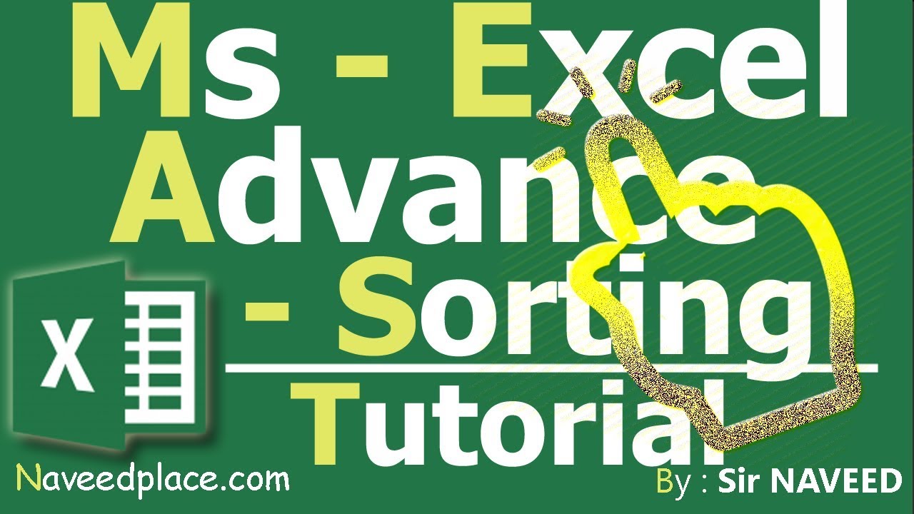 Msexcel Advancesorting Tutorials Youtube 5738