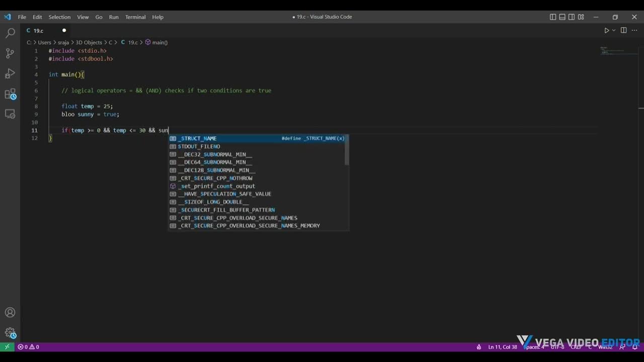 C Programming Language Project 19 Logical Operator And Created By Trishanth Kumar Youtube