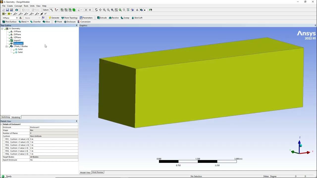 Symmetry Command In Ansys Design Modeler Youtube