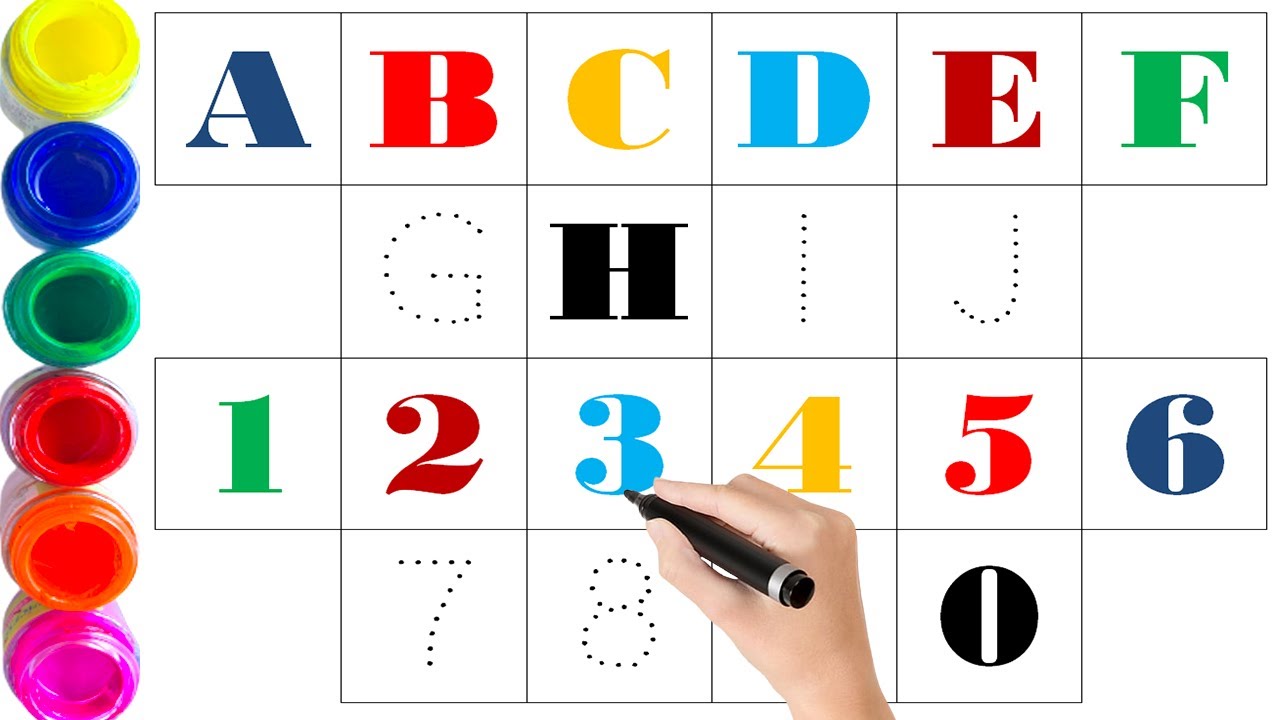 ABCD Alphabet | 1234 Number Names | 1 To 9 Numbers Song | 1234 learning ...