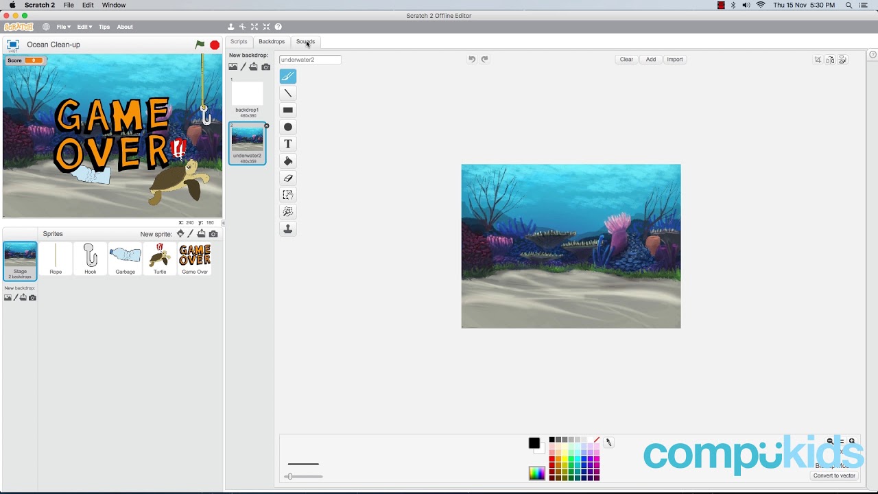 Ocean Clean-up: Final Touches | 09 of 09 | Scratch Tutorial | CompuKids ...