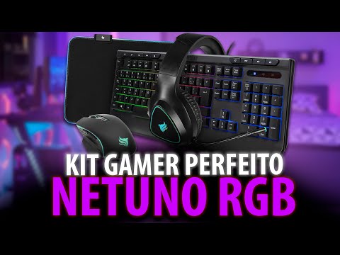 Combo Gamer PERFEITO Pichau NETUNO com LED RGB (Mouse, Mousepad, Headset e Teclado)