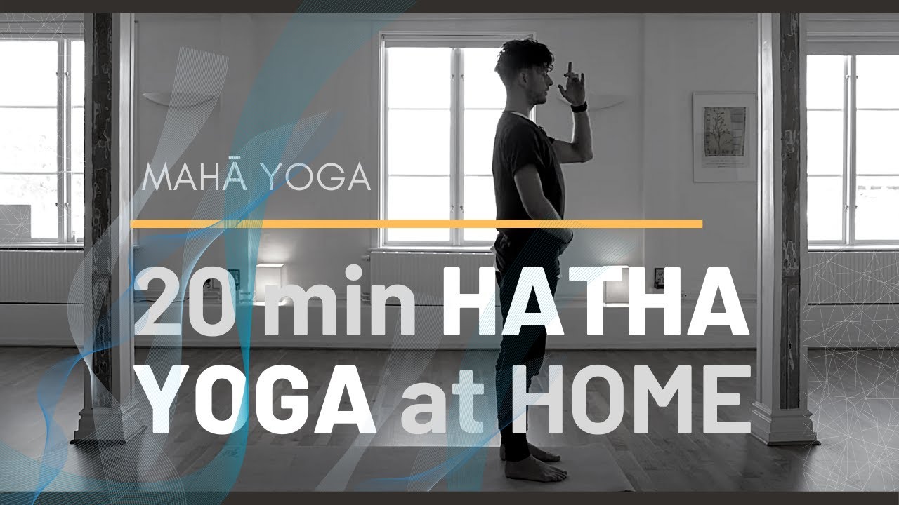 HATHA YOGA - 20 min Beginner Asana Class | At HOME PRACTICE connecting to breath and body/ Maha ...