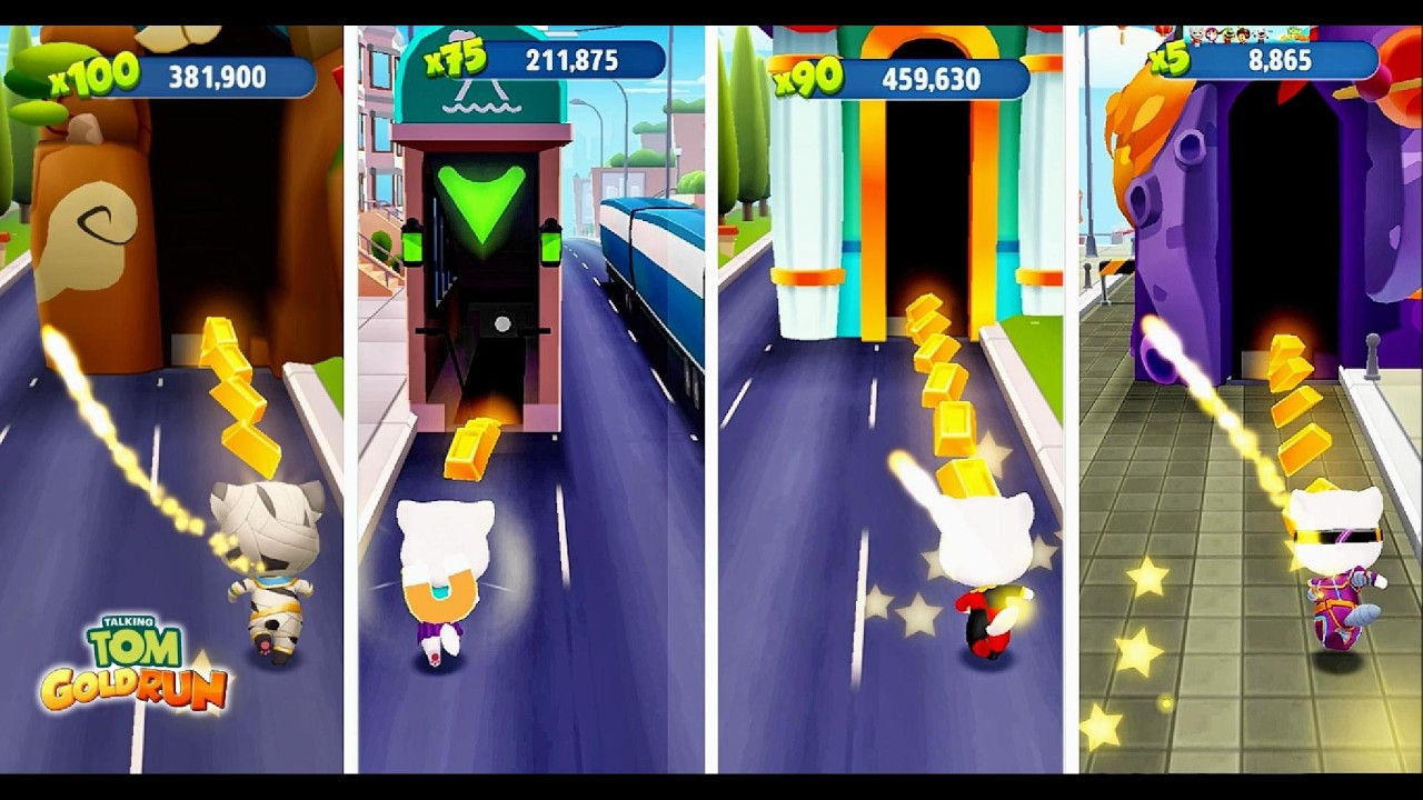 Talking Tom Gold Run Flying, Ginger Farm's, Water Park, Space World ...