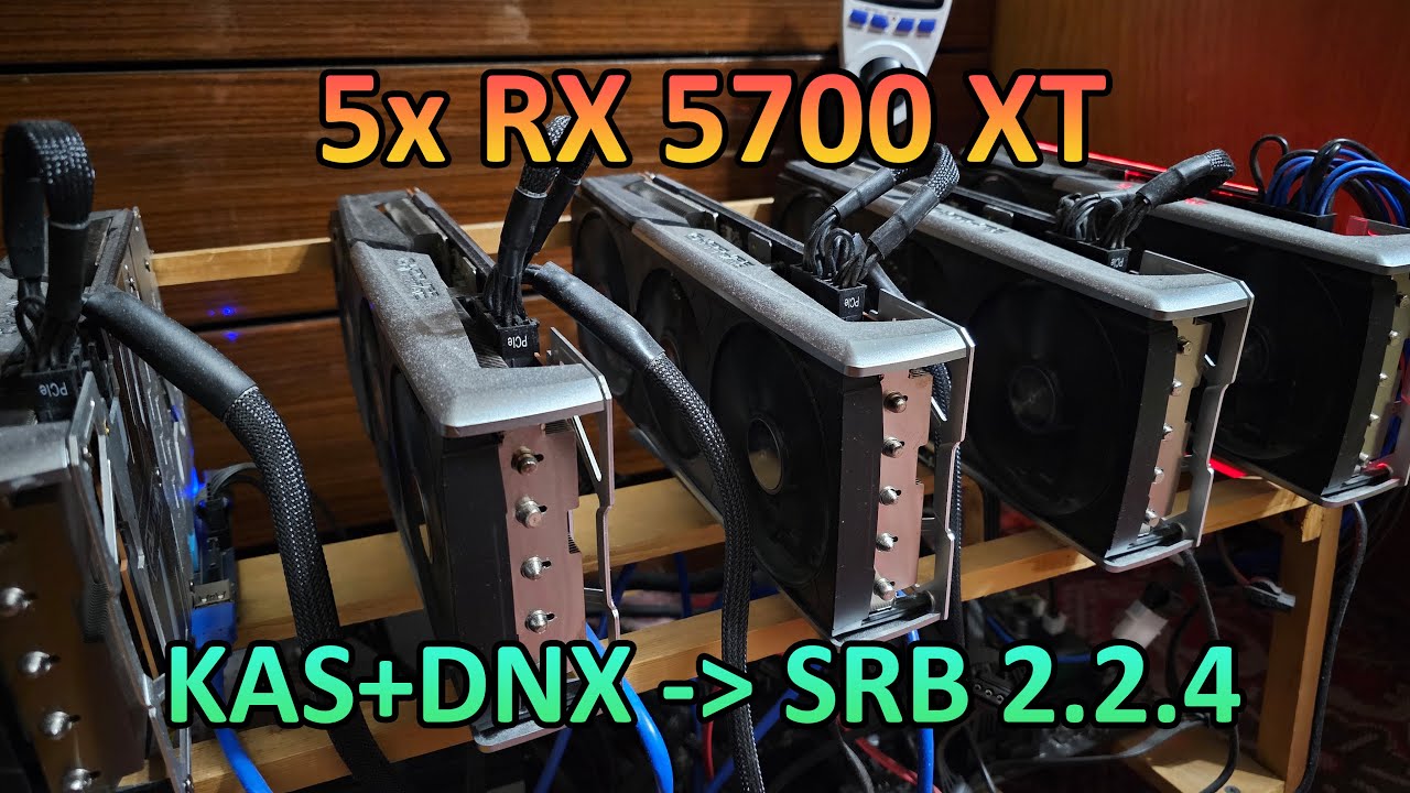5x RX 5700 XT - Dual Kaspa+Dynex Hashrate (TRM 0.10.9 + SRB 2.2.4 ...