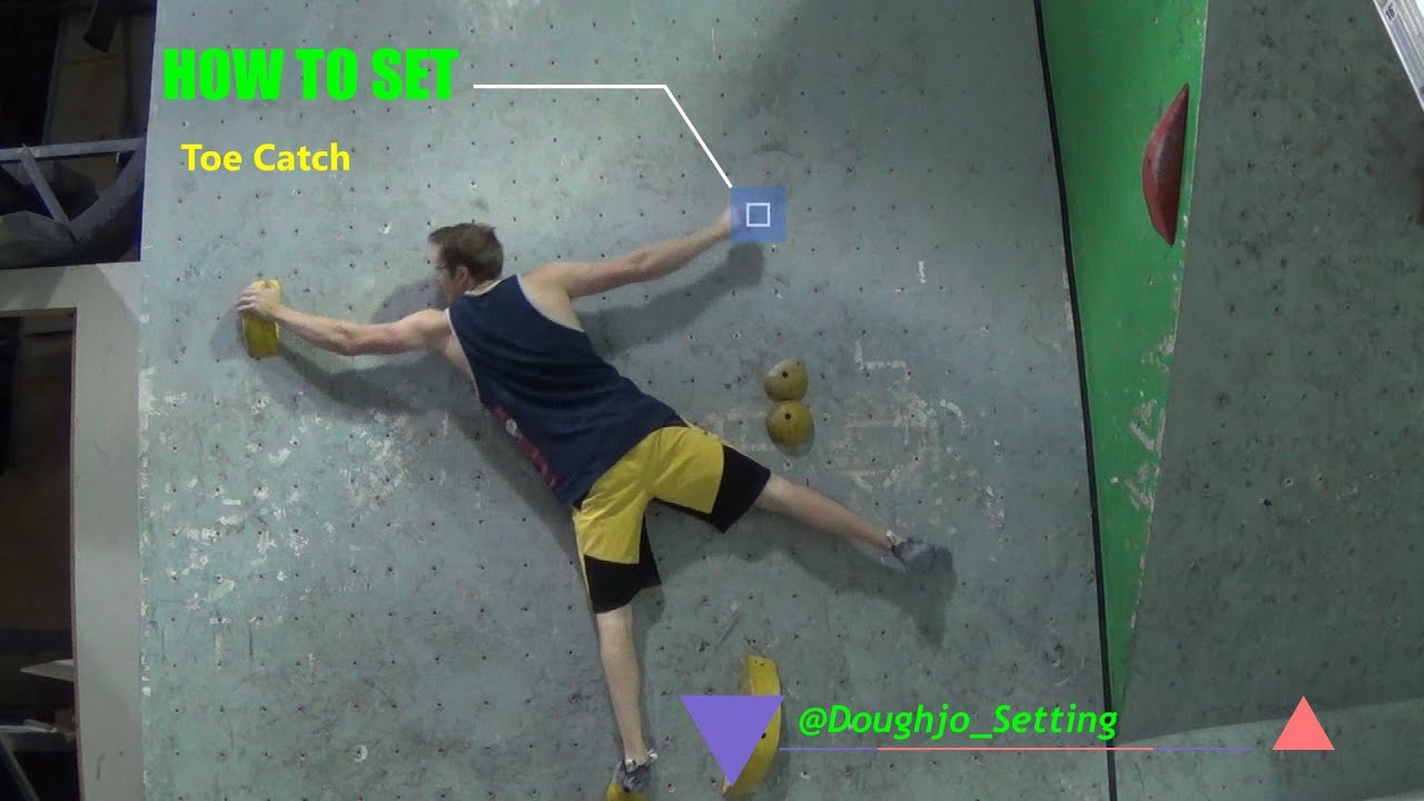 Home Climbing Wall Routesetting- How to Set a Toe Catch - YouTube