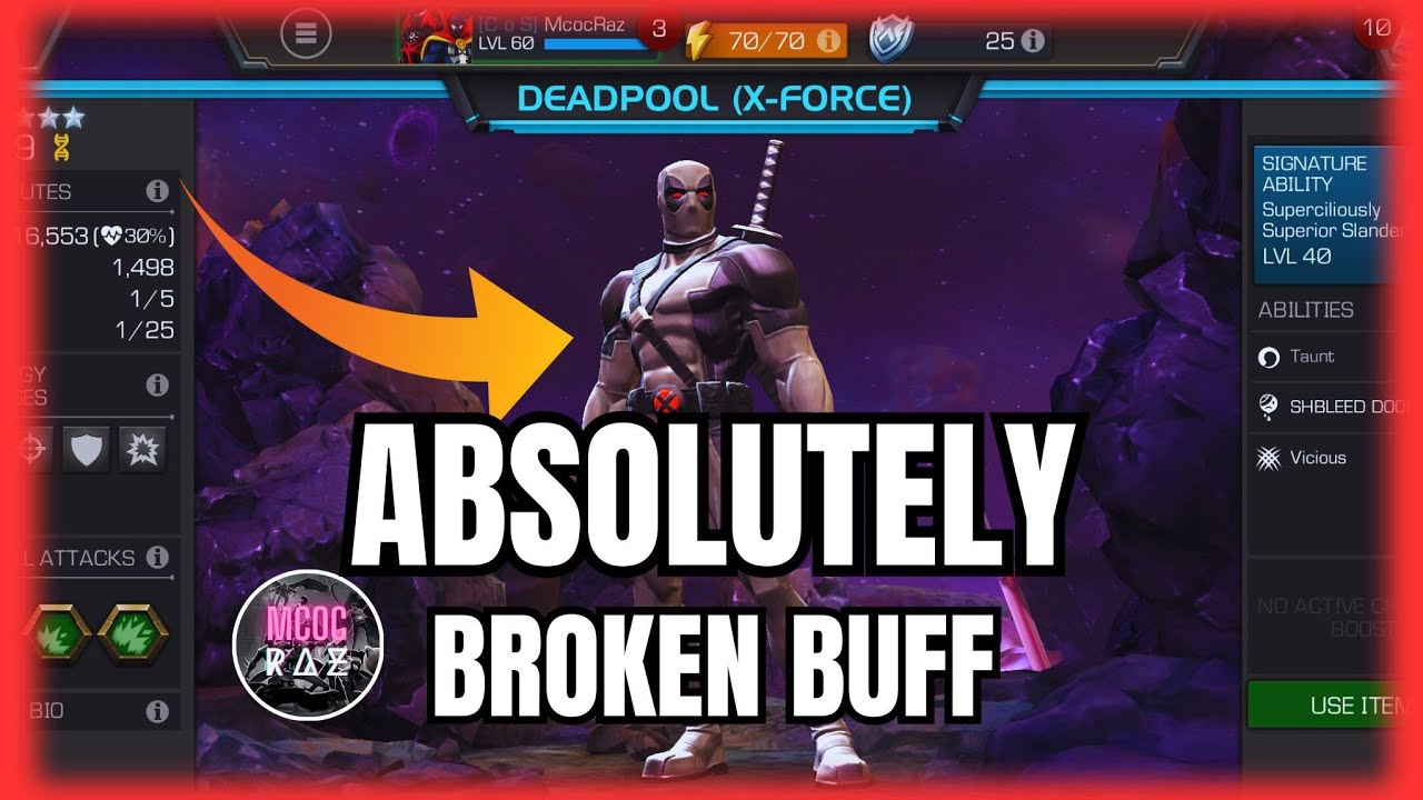 DEADPOOL X FORCE IS NOW BEST MUTANT AFTER HIS NEW BUFF!!!! BEYOND GOD ...