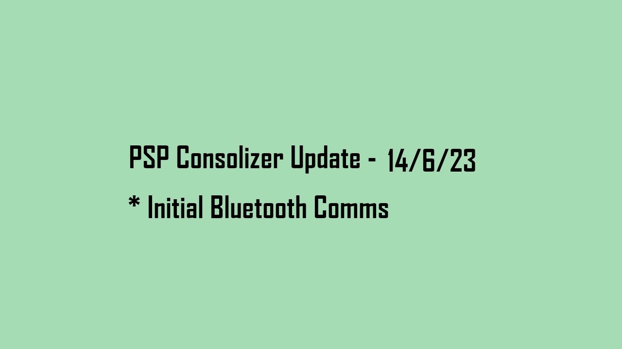 PSP Consolizer Project Update - 14/6/23 - YouTube