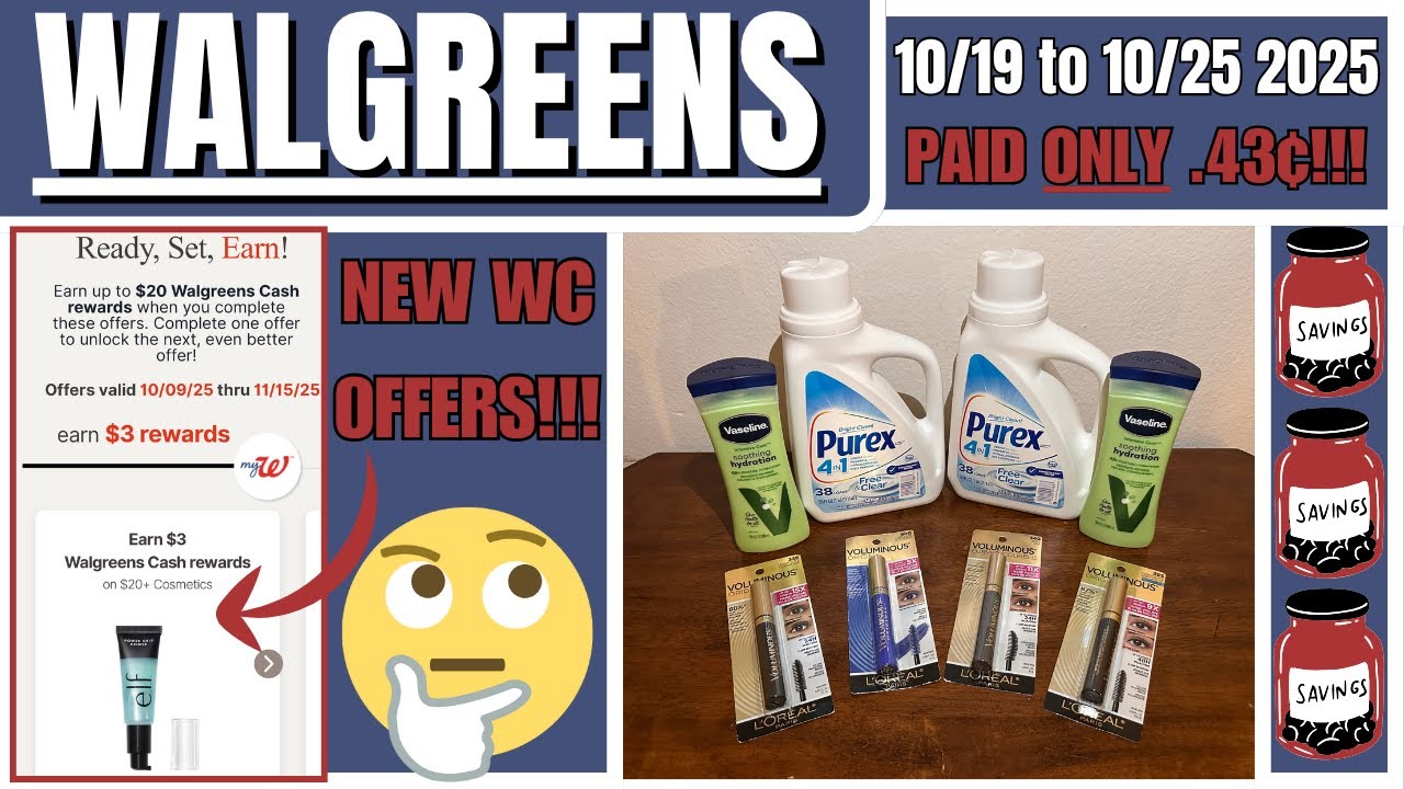 Walgreens Haul 10/19/25 to 10/25/25 - Paid ONLY .43¢!!! - All Digital ...