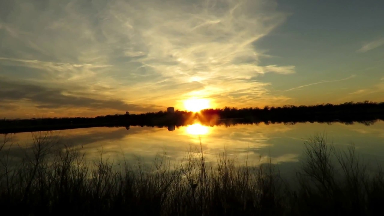 A Beautiful Sunset at Boomer Lake Park in Stillwater Oklahoma, Feb. 17 ...