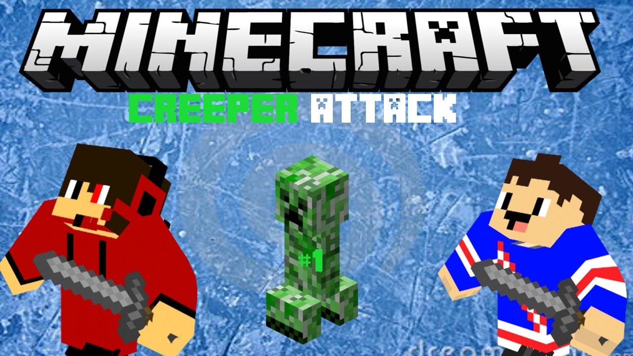 Minecraft Mini Game Creeper Attack #1 IRON GOLEM PINATA! - YouTube