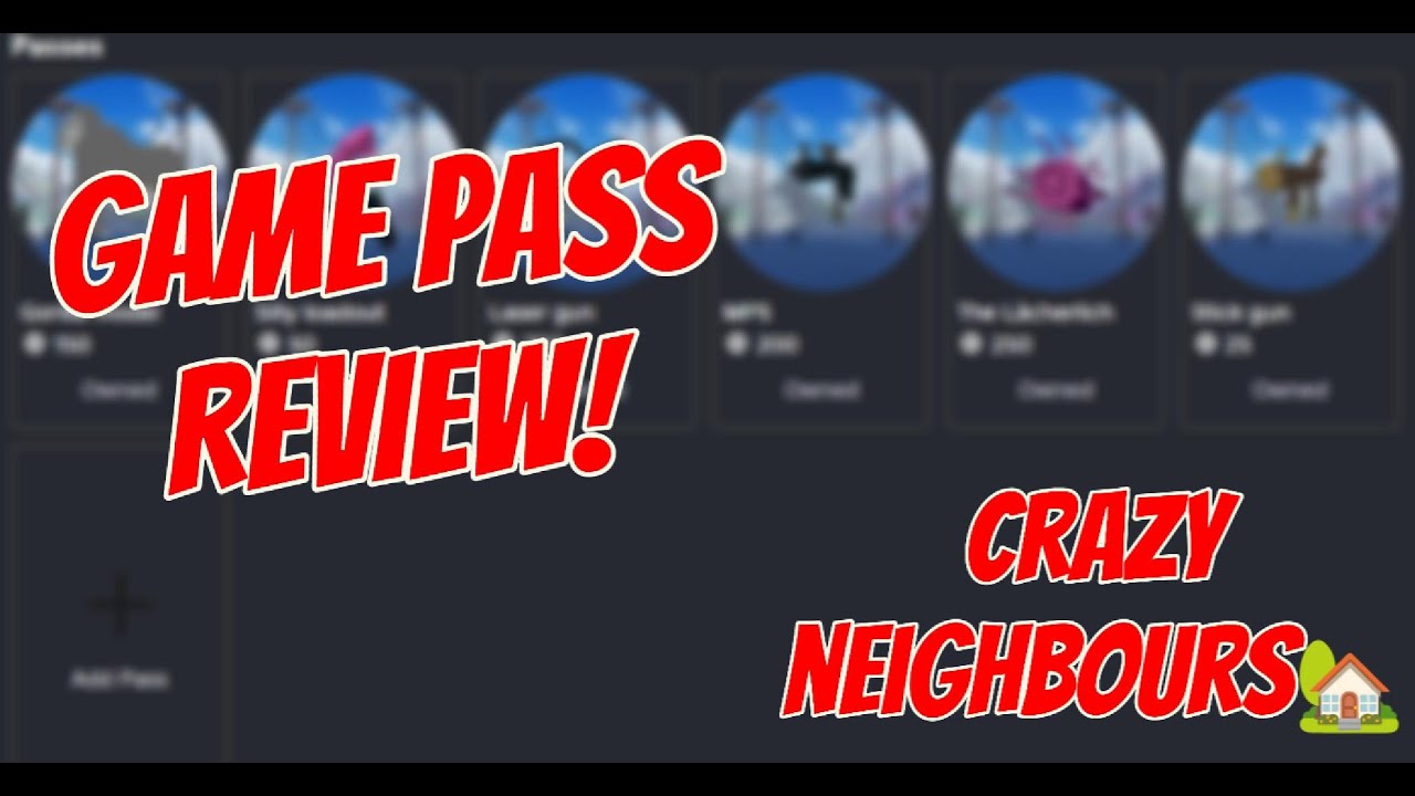 Game pass showcase || Crazy Neighbours Roblox - YouTube