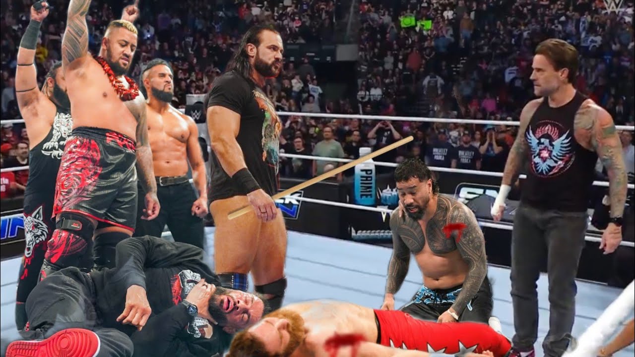 Drew Mcintyre & The Bloodline Attack The OG Bloodline, Cm Punk ...