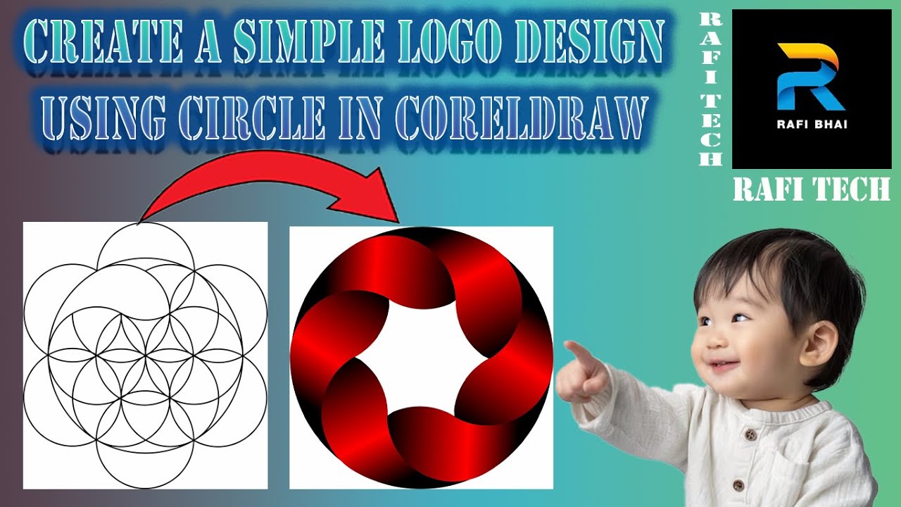 How to Create a Simple Logo Design with Circle in Corel draw#Coreldraw ...