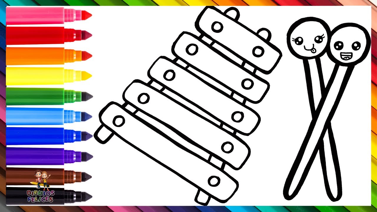 Xilofono Para Colorear