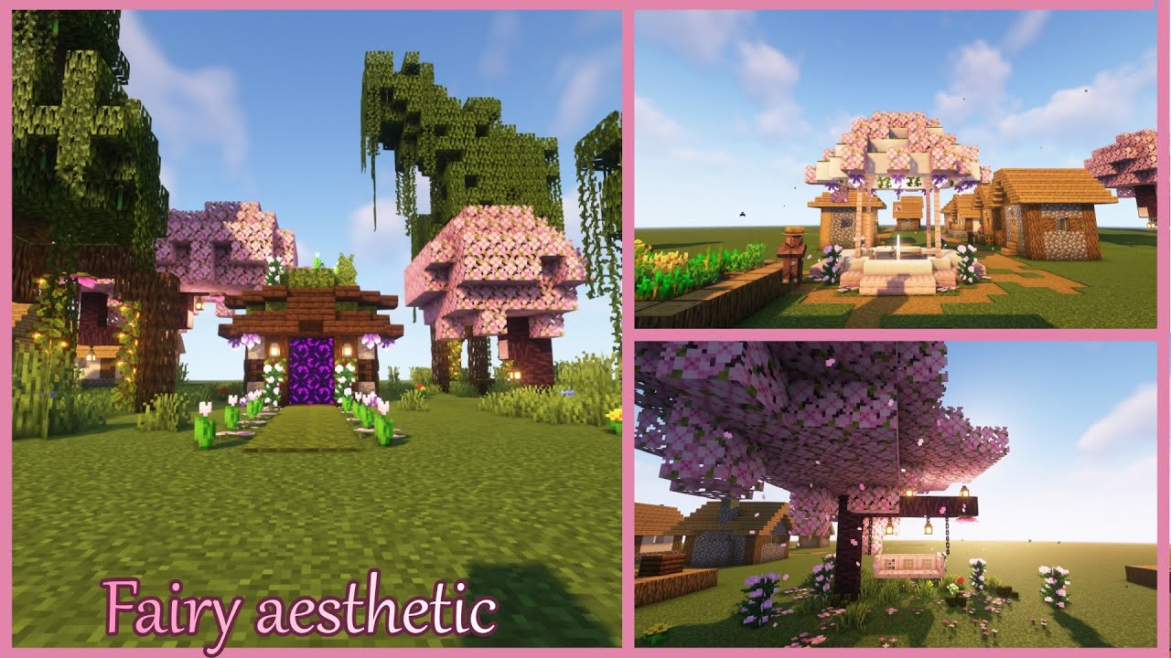 Minecraft - How to make buildings with fairy aesthetics - 🌸 - YouTube