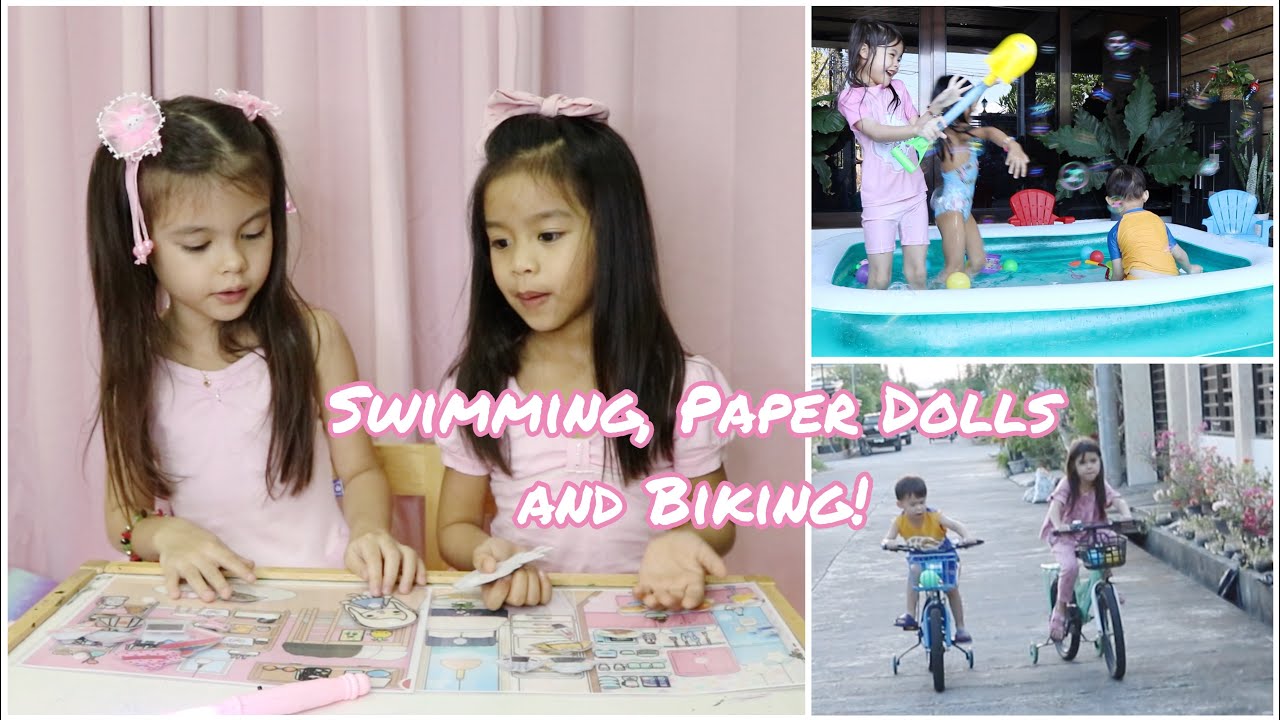Fun Filled Saturday Vlog! Swimming, Paper Dolls and more! | Kids Vlog ...