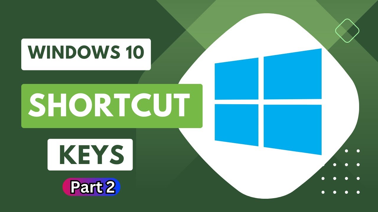 Windows 10 Shortcut Keys. Part 2. - YouTube