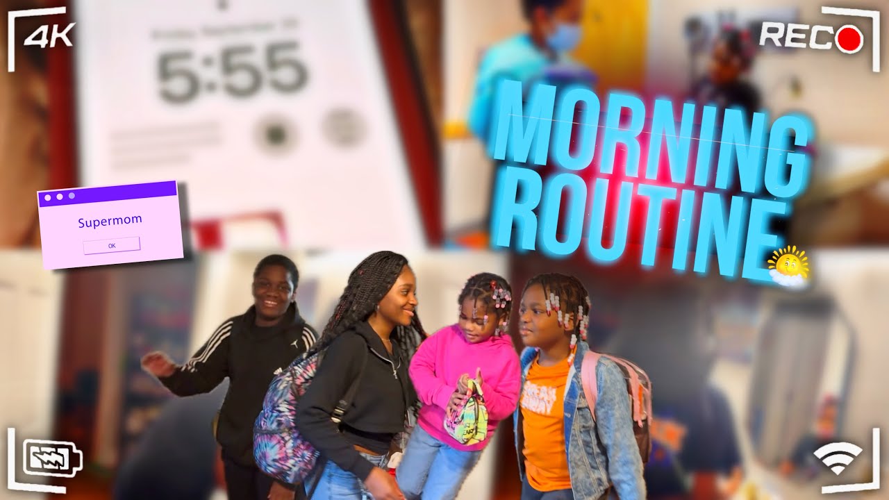 realistic single mom morning routine with 4 kids🌤️ - YouTube
