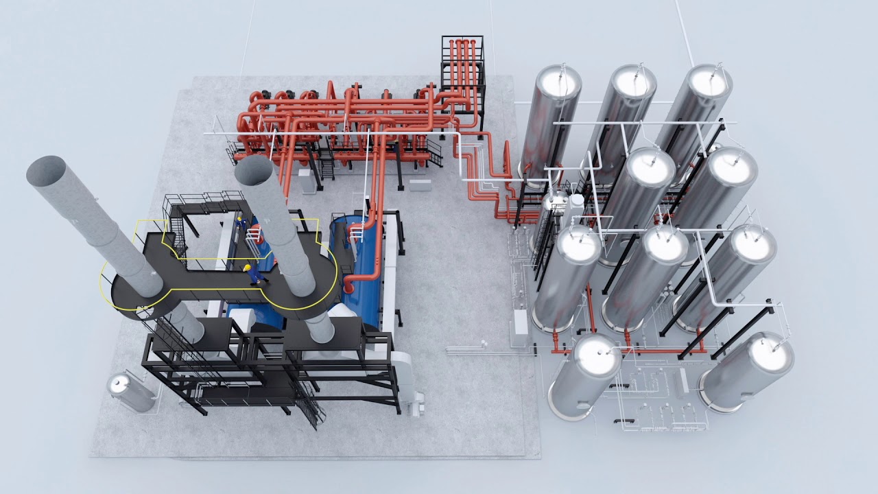 Renders of Superheated Water Plant - YouTube