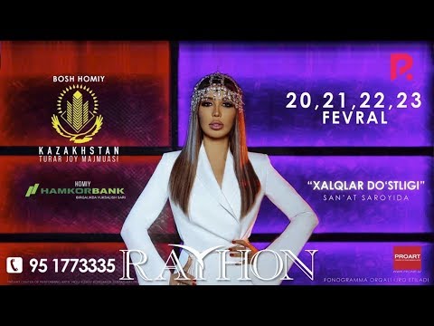 Afisha - Rayhon - 20-21-22-23-fevral kunlari konsert beradi 2020