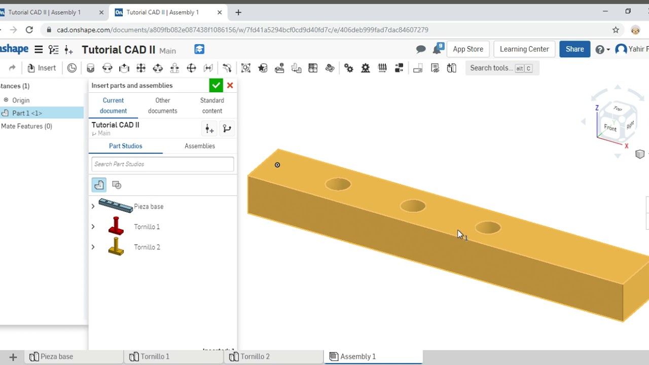 Tutorial OnShape - CAD II - YouTube