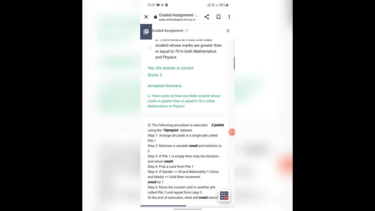 Graded assignment week 1 IIT madras computational thinking ct - YouTube