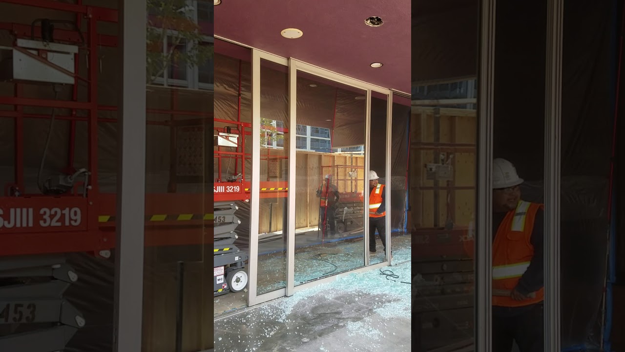 How to break a store front window!! - YouTube