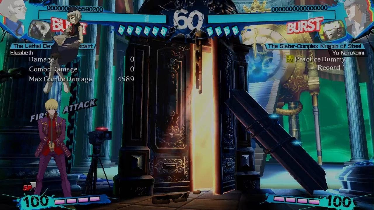 Persona 4 Arena ULTIMAX : Elizabeth Basic Combos - YouTube