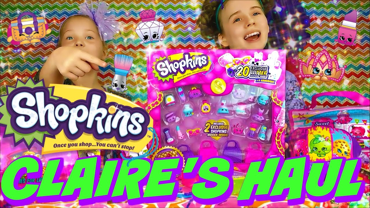 CLAIRE'S HAUL!!! Shopkins Glamour Squad Release Party!! EXCLUSIVE ...