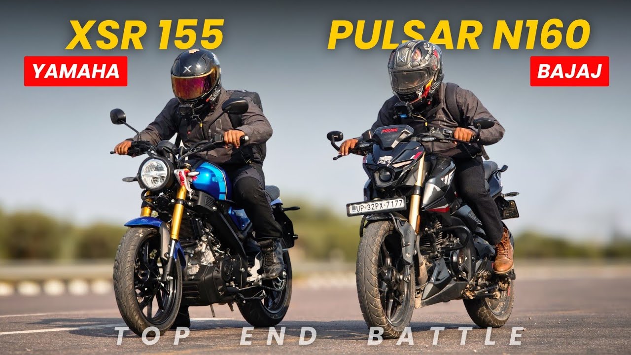 New Yamaha XSR 155 vs Bajaj Pulsar N160 – Drag Race & Top End Battle! 🔥 ...
