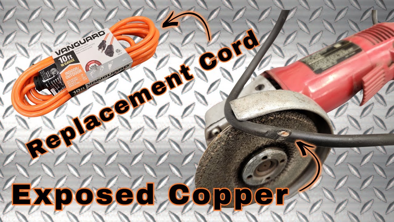How to Replace a Damaged Angle Grinder Power Cord | DIY Repair with ...