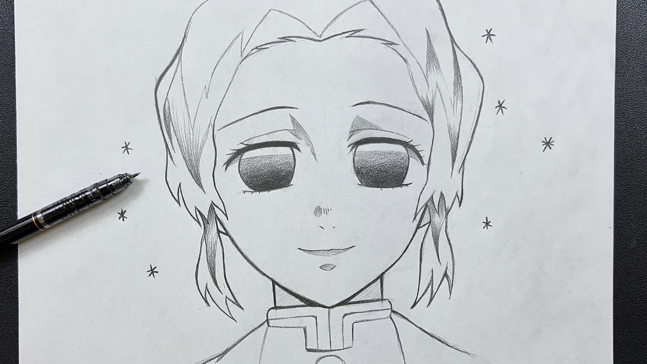 How to draw shinobu kocho [ demon slayer ]step-by-step | Easy to draw ...