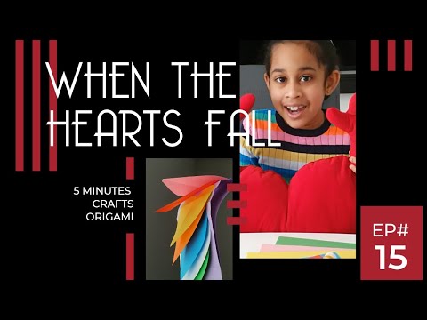5 minutes crafts|Waterfall Hearts|ep#15|origami - YouTube