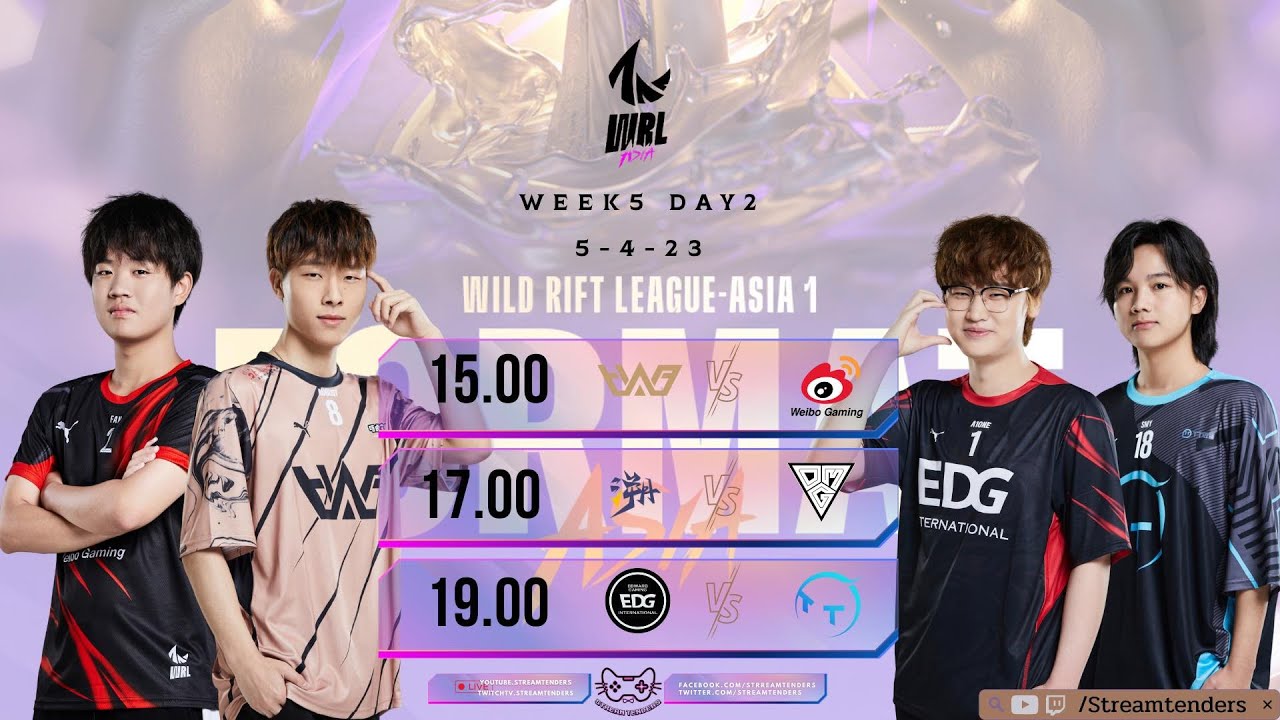 [TH] WRLA1 Regula W5 Day1 WHG vs WBG , TE vs OMG , EDG vs TT Caster NTB - YouTube