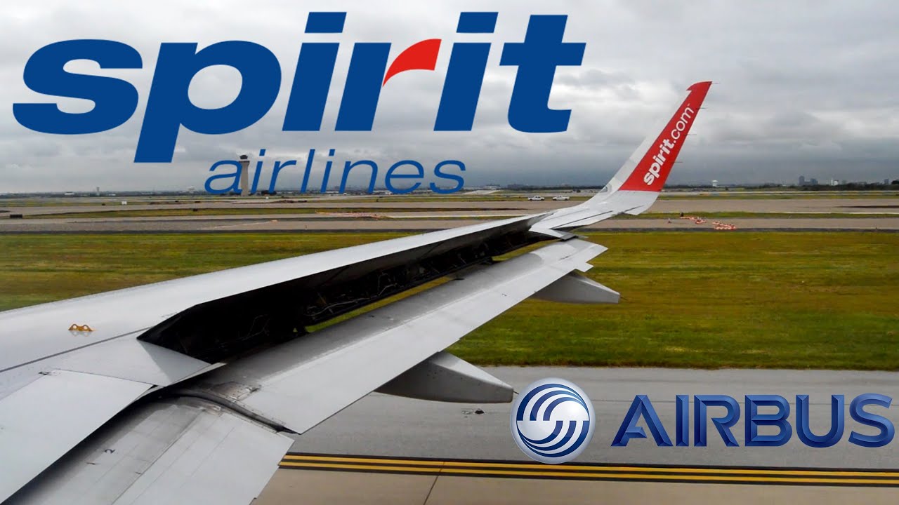 Spirit Airlines Airbus A320 (N625NK) Take Off from Dallas/Fort Worth ...