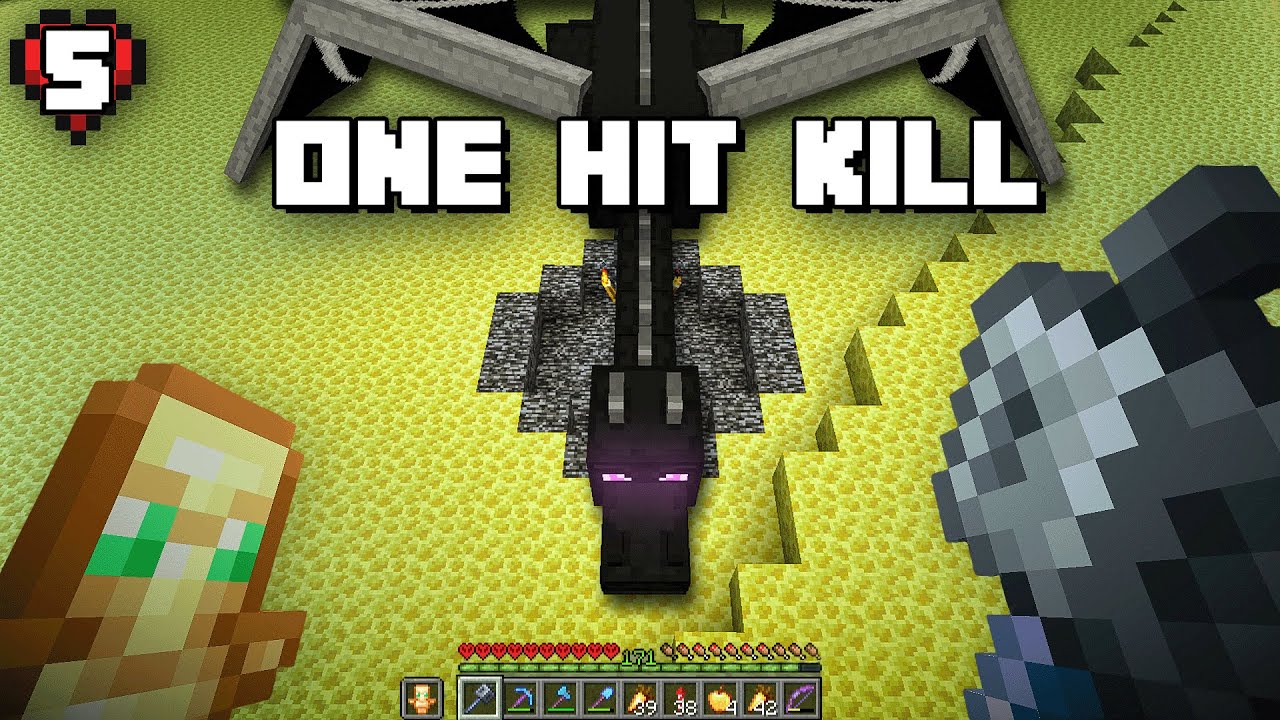 One Hitting Every Boss In Hardcore Minecraft - YouTube