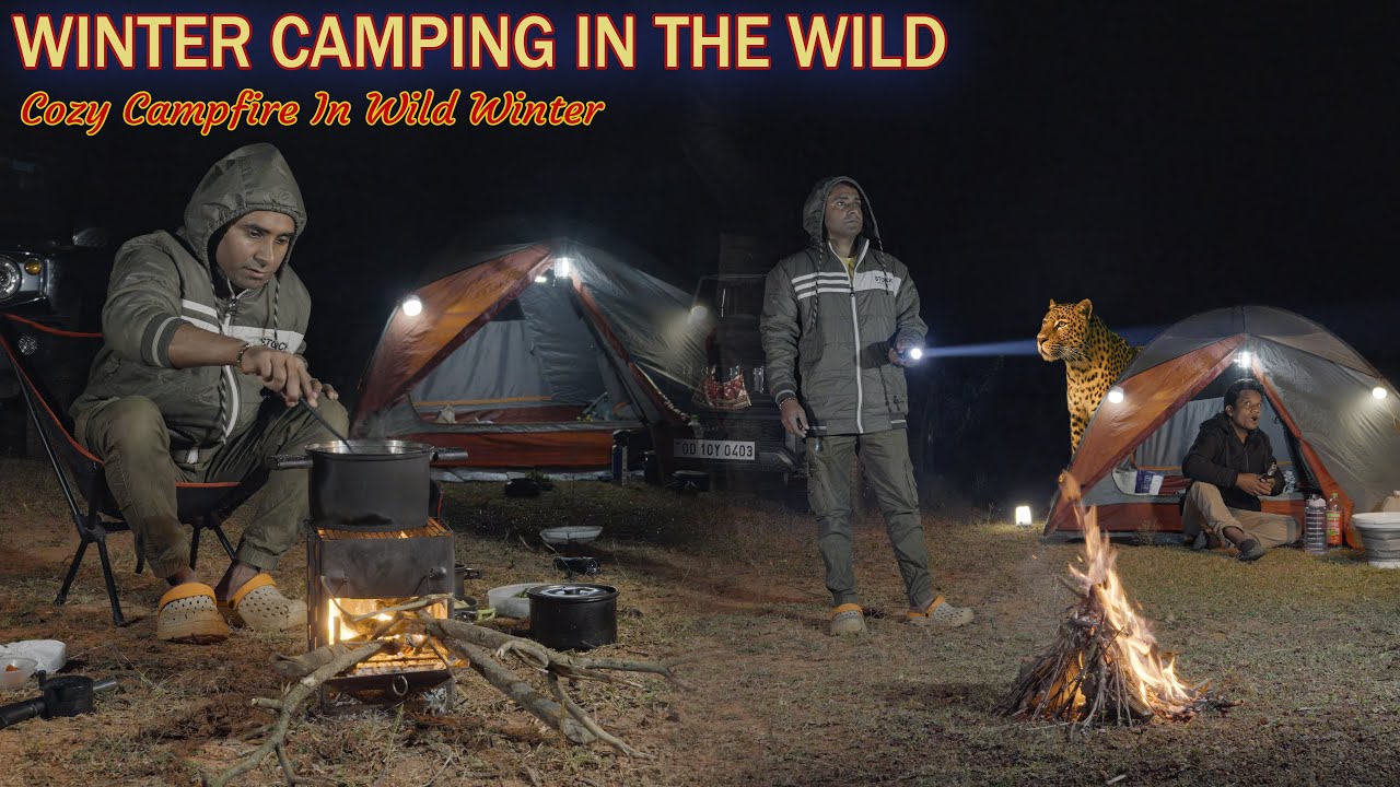 Winter Camping In The Wild 🔥 Cozy Delicious Campfire Cooking | Camping ...