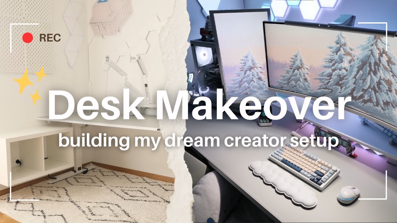 Gaming & Creator Desk Setup Tour; My Full Makeover Process ♡ # ...
