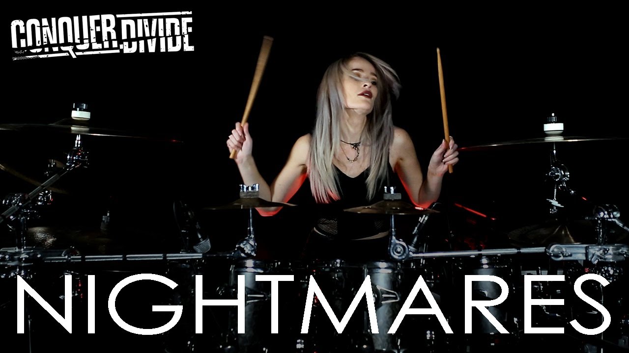 Conquer Divide "Nightmares" Drum Playthrough - YouTube