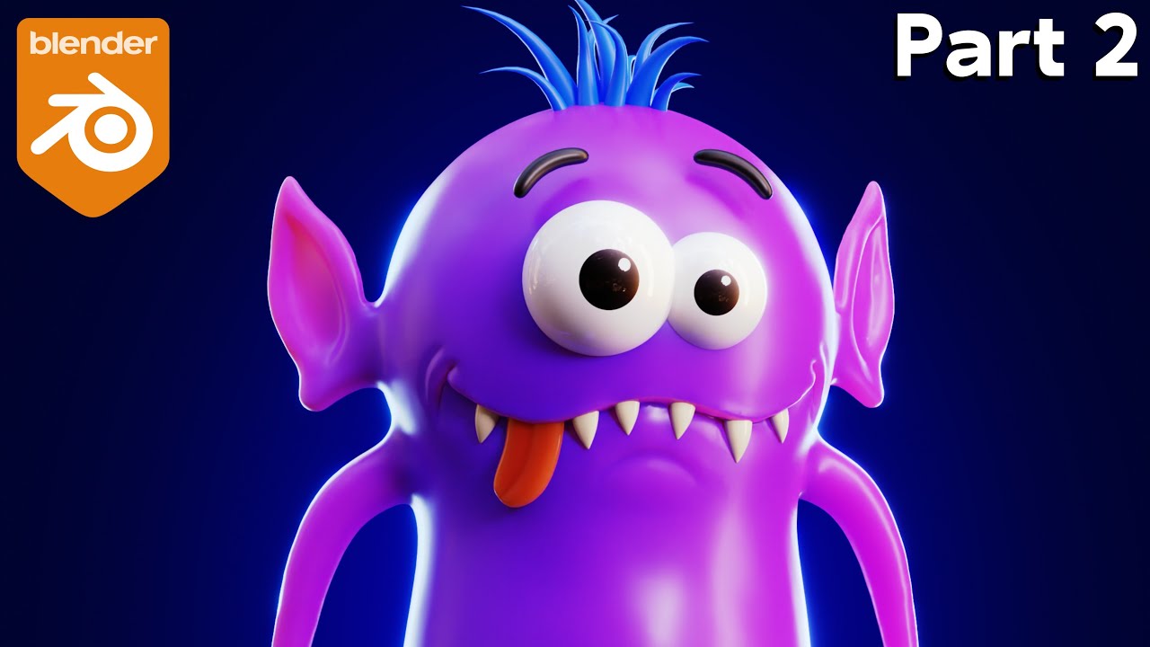 Cute Monster Character - Part 2 (Blender Sculpting Tutorial) - YouTube