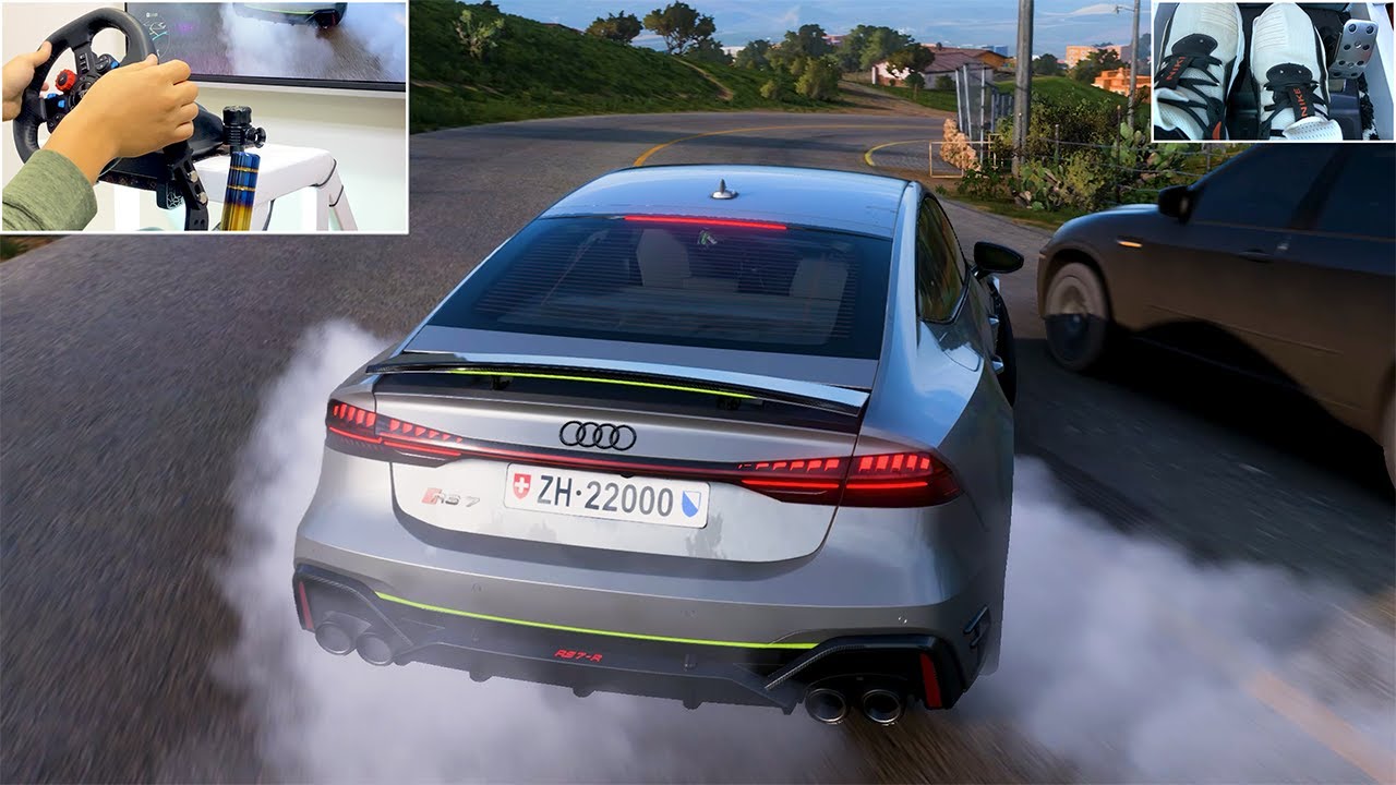 Forza Horizon 5 - Drifting AUDI RS7 | Steering Wheel Drift Gameplay ...