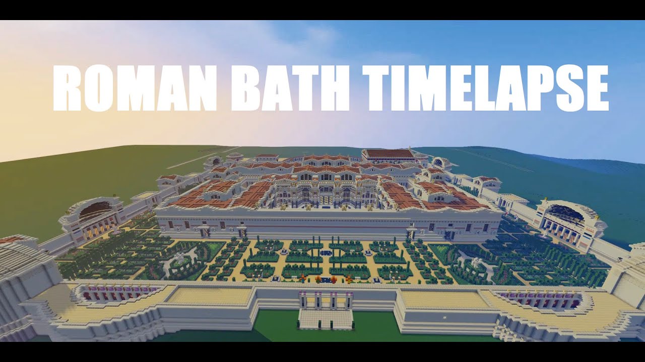 HUGE ROMAN BATH Minecraft Timelapse - Ancient Baths of Diocletian - YouTube