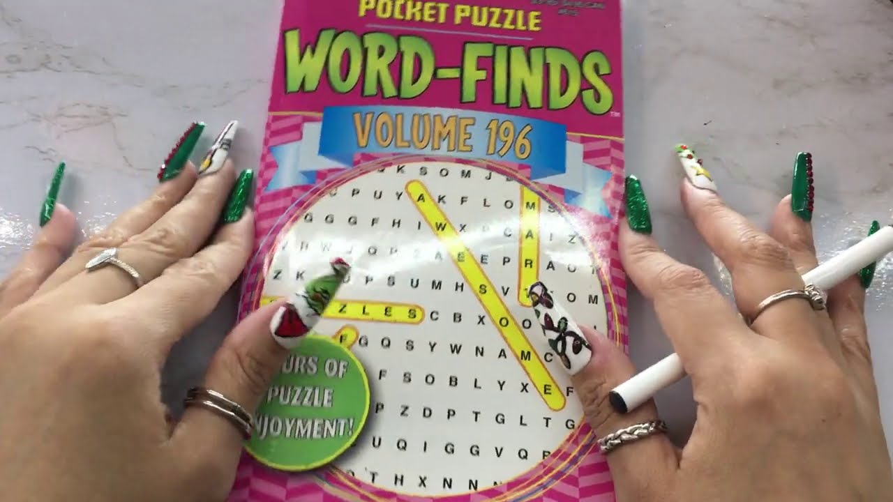 ASMR- Word Find Puzzles- Gum Chewing + Soft Spoken - YouTube