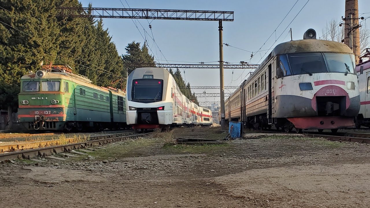 საქართველოს რკინიგზის მატარებლები Trains of the Georgian Railways - YouTube