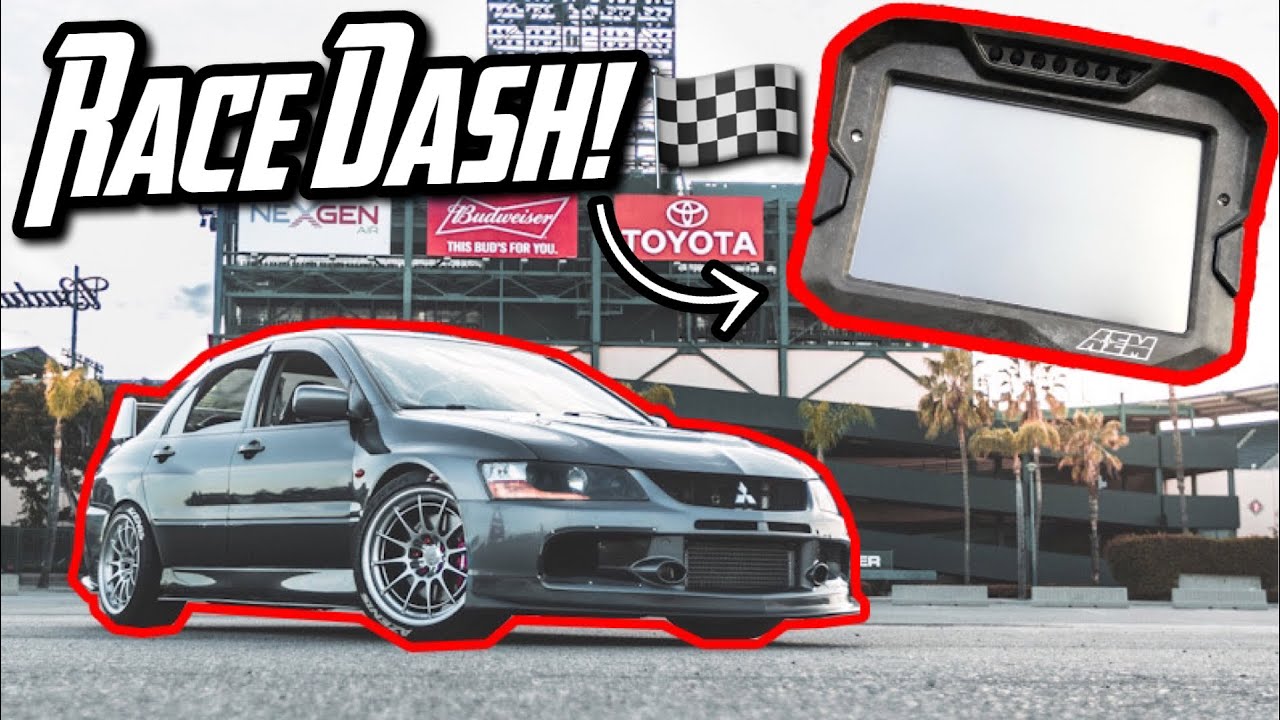 EVO 9 GETS AEM STAND ALONE ECU AND DASH!! - YouTube