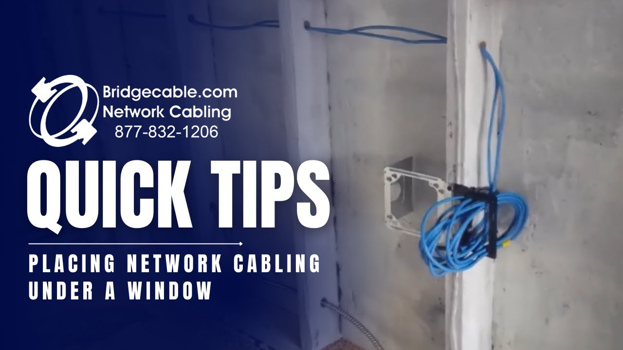 Placing Network Data Cabling Under a Window Example | BridgeCable.com ...