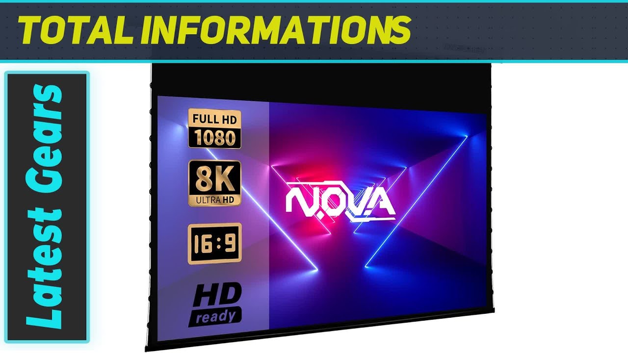 NovaScreen Spectrum Tab-Tension 110-inch 4K Ultra HD Electric Projector ...
