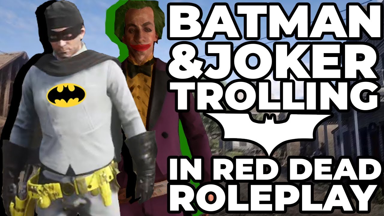 Batman & Joker Troll Red Dead Role players - YouTube